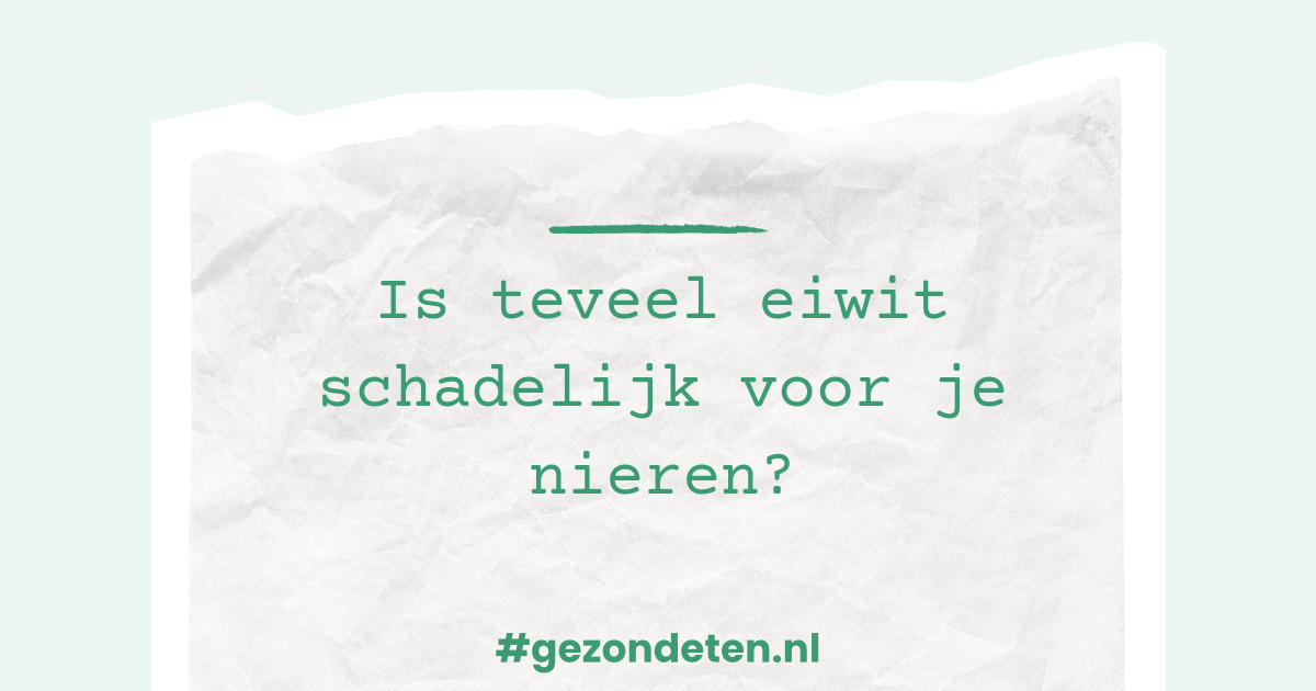 Is te veel eiwit schadelijk voor je nieren?