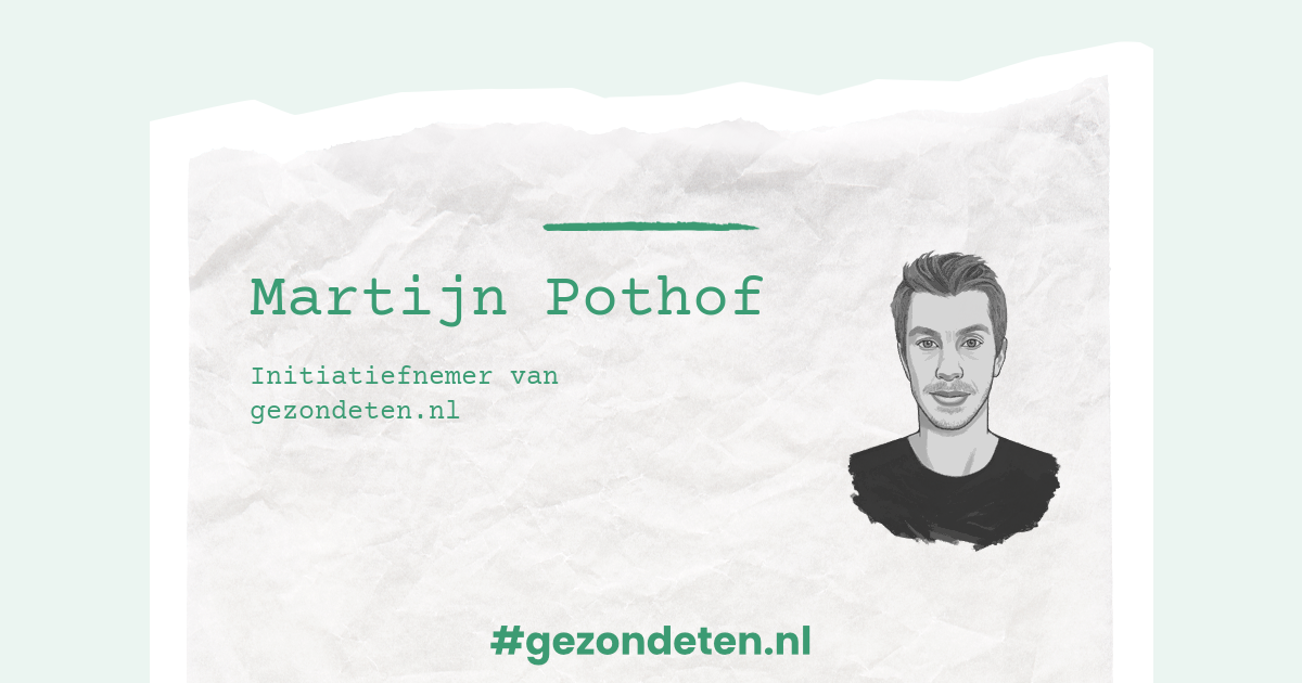 Martijn Pothof, Initiatiefnemer Gezondeten.nl
