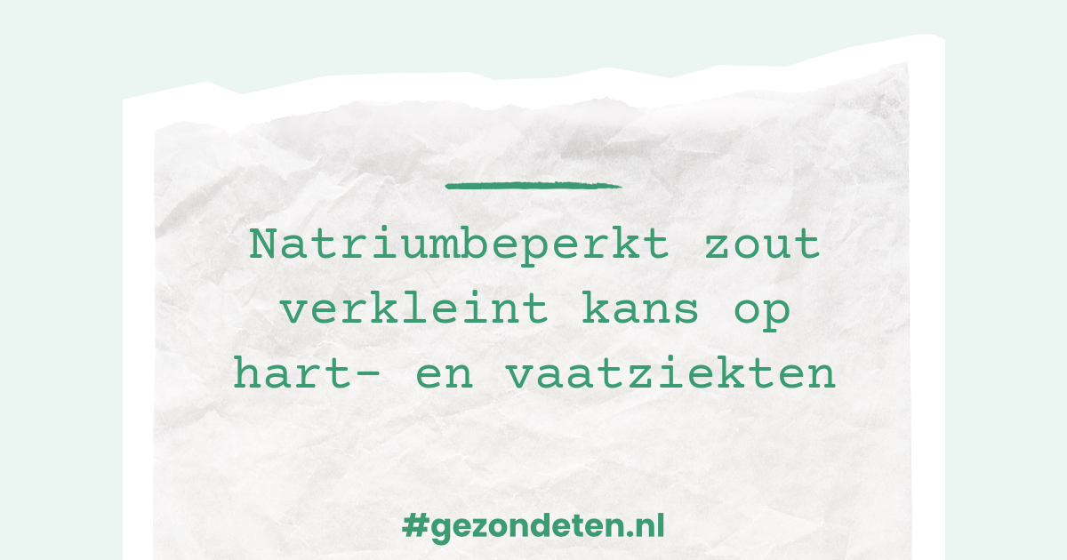 Zoutvervangers verkleint kans op hart- en vaatziekten